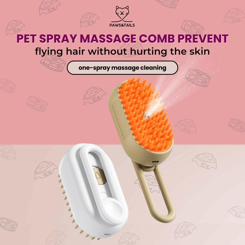 [Ready stock]Rechargeable steam Cat and Dog Grooming Comb Electric ...