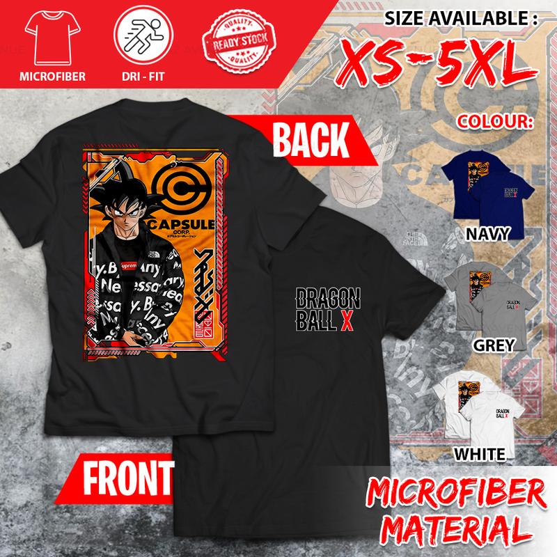 Dragon Ball Z Goku Kamekameha Anime Streetwear Dri-fit Microfiber ...