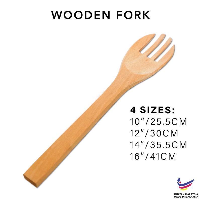 Fork Ladle 12inch / 14inch / 16inch Senduk Kayu / Wood / Wooden ...