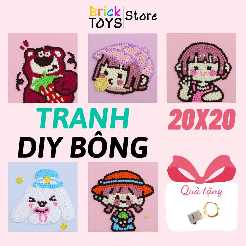 Tranh Bông Vải DIY 20x20 cm - Nhân vật - Chibi - Decor bàn học - TikTok ...