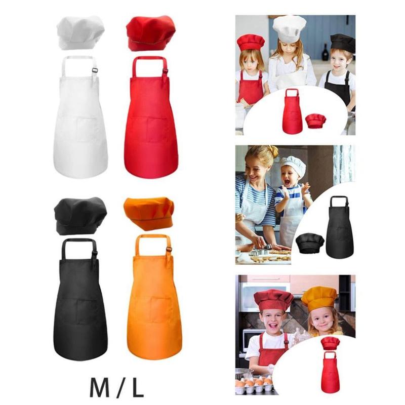 Kid Apron and Hat Boys Girls Kitchen Apron Children's Aprons - TikTok ...
