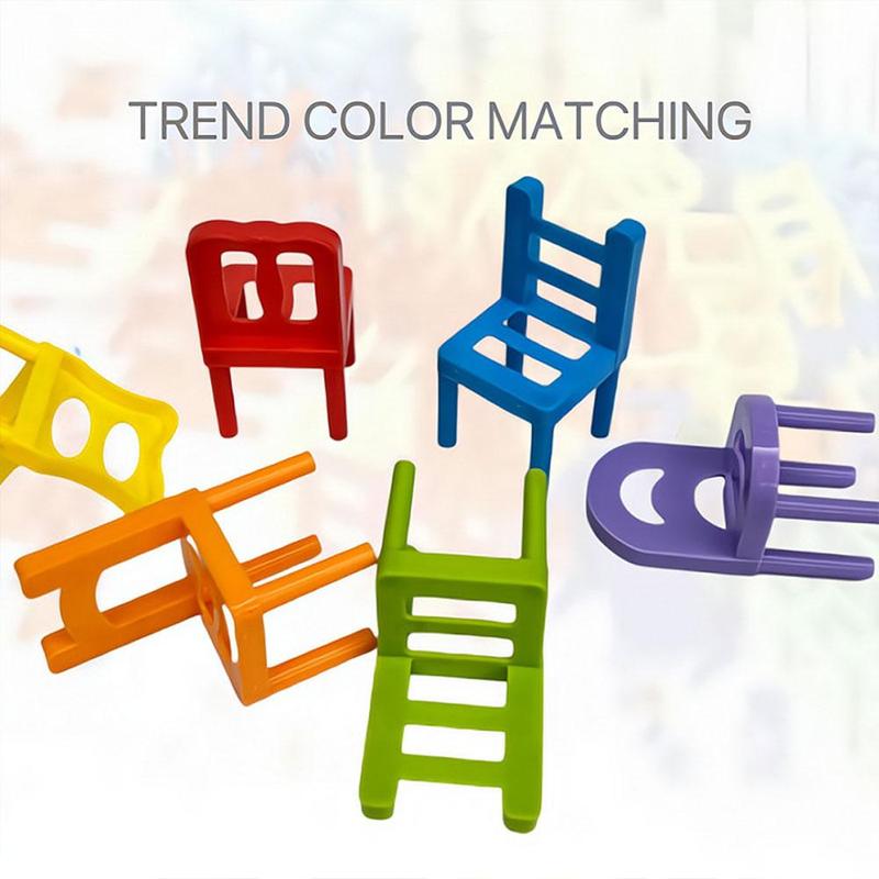 Family Colorful Board Game Children Educational Toy Balance Chairs ...