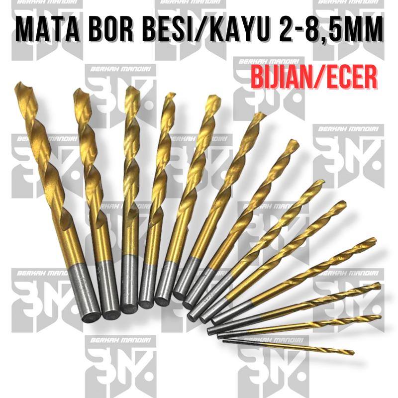Mata Bor Besi / Kayu Gold Kuning Ukuran 2mm / 2,5mm / 3mm / 3,5mm ...