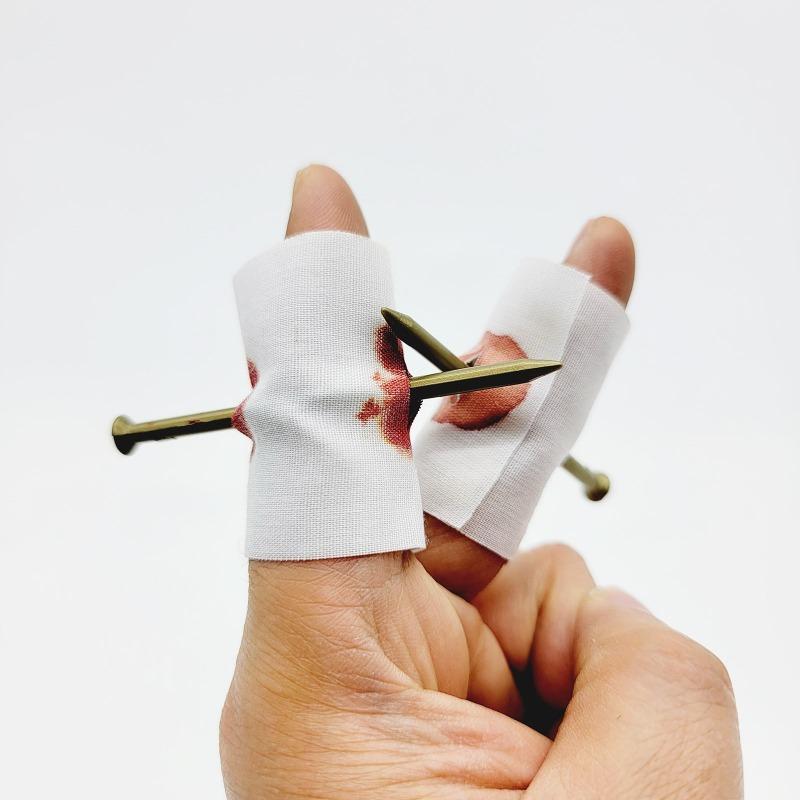 1-5PCS Fake Nail Through Finger Prank Toy Kids Novelty Magic - TikTok ...