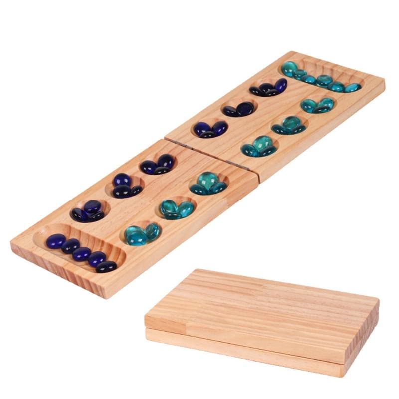 Novelty Mancala Game African Gem Chess with 48 Glass Stones - TikTok ...