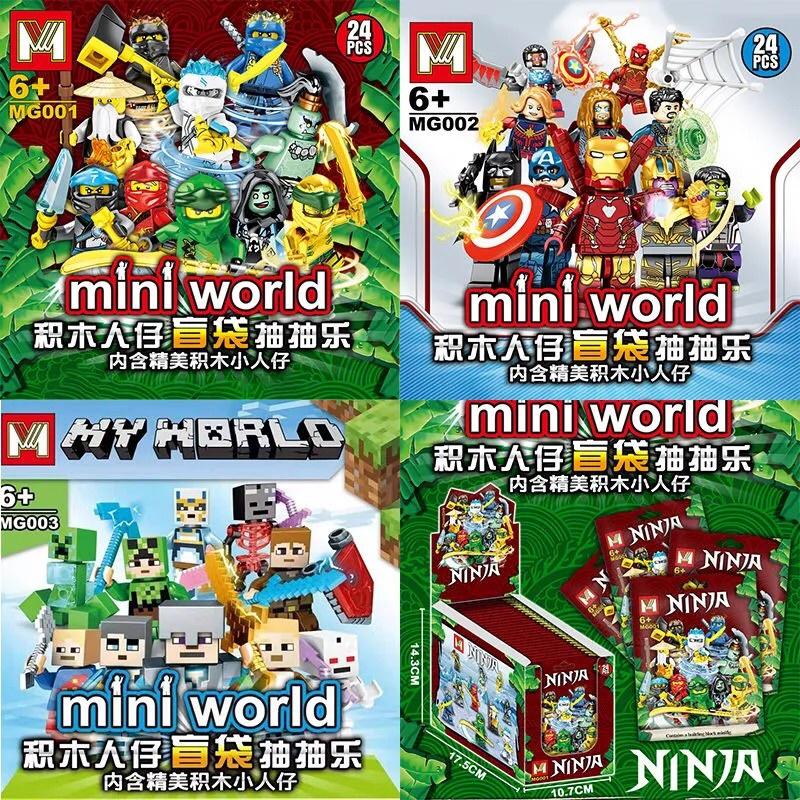 Mainan Bata, Kotak Buta Beg Rawak, Minecraft Ninja Avengers Minifigure ...
