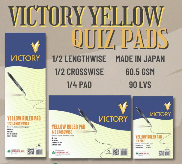 Victory Quiz Pad Set 1/2 crosswise, 1/2 lengthwise, 1/4 - TikTok Shop ...