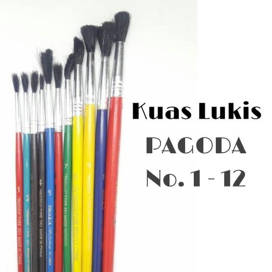 Kuas Lukis Pagoda 1 - 12, Warna Hitam - Shop | Tokopedia