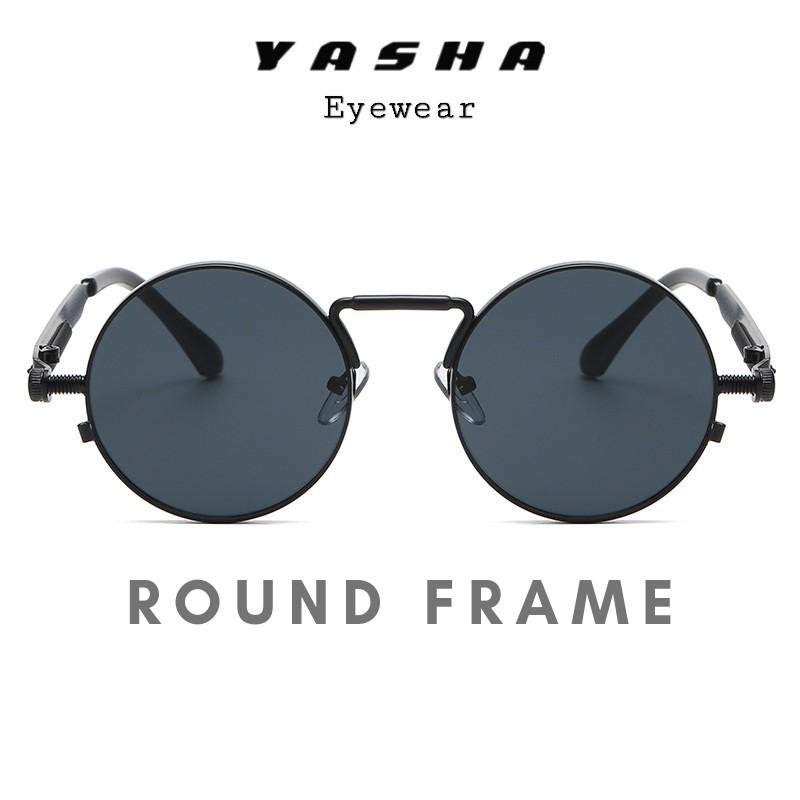 Yasha Eyewear Sunglasses Steampunk Round Vintage Spek Mata Bulat ...