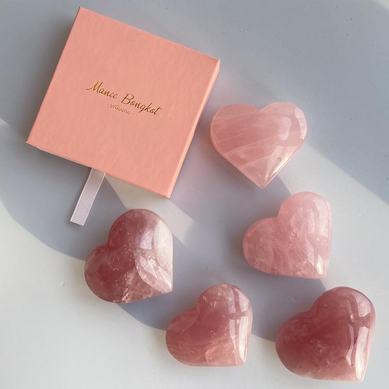 High Quality Rose quartz หินแห่งความรักสีชมพูสุดน่ารัก แกะสลักจากหินโรส ...