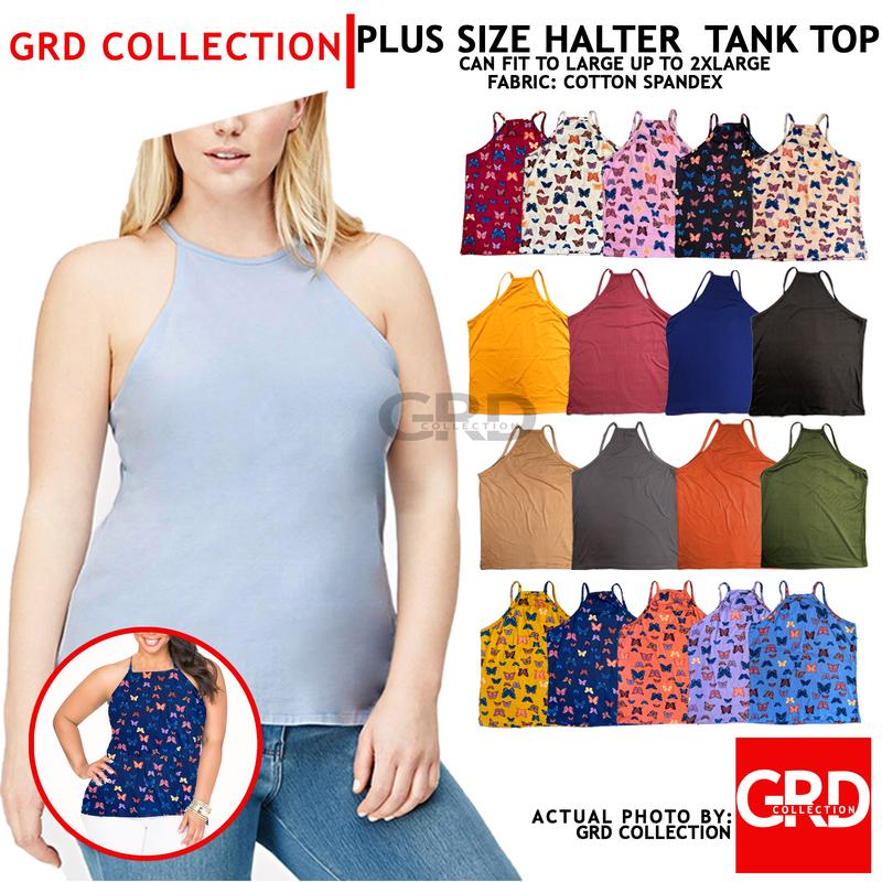 GRD Plus Size Halter Spaghetti Top Sleeveless Sando Tank Top - TikTok ...