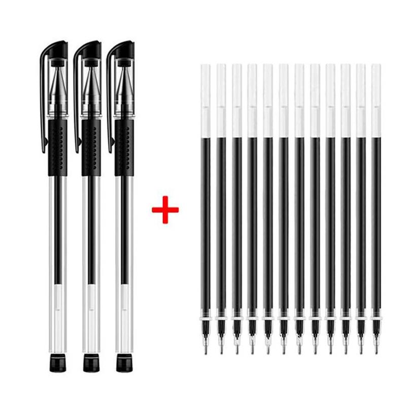 3Pens+20Refills Gel Pen Set Needlepoint Tip 0.5mm Black Blue - TikTok ...