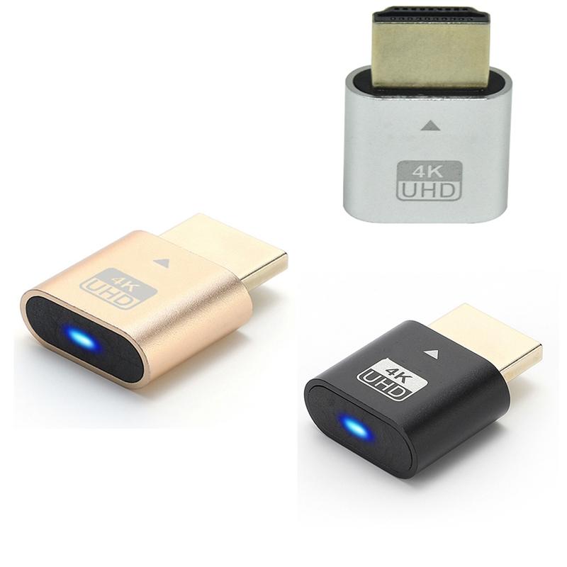 HDMI-Compatible 4K Dummy Plug with LED Light for Graphics Cards ...