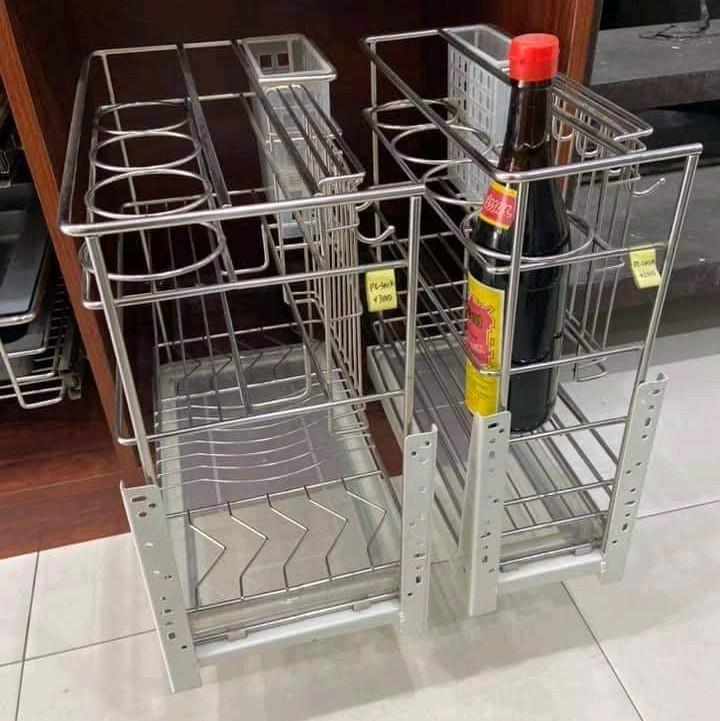 Kitchen Pull out Condiments Spice Rack High quality stainles - TikTok ...