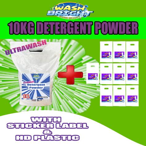 10kg Detergent Powder (Ready to Use) with HD Plastic & Sticker - TikTok ...