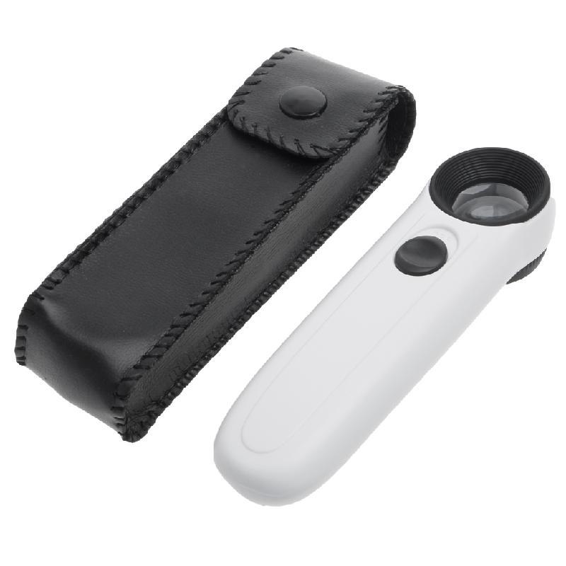 YONG 40x LED Light Magnifier Magnifying Glass Jeweler Loupe Watch ...