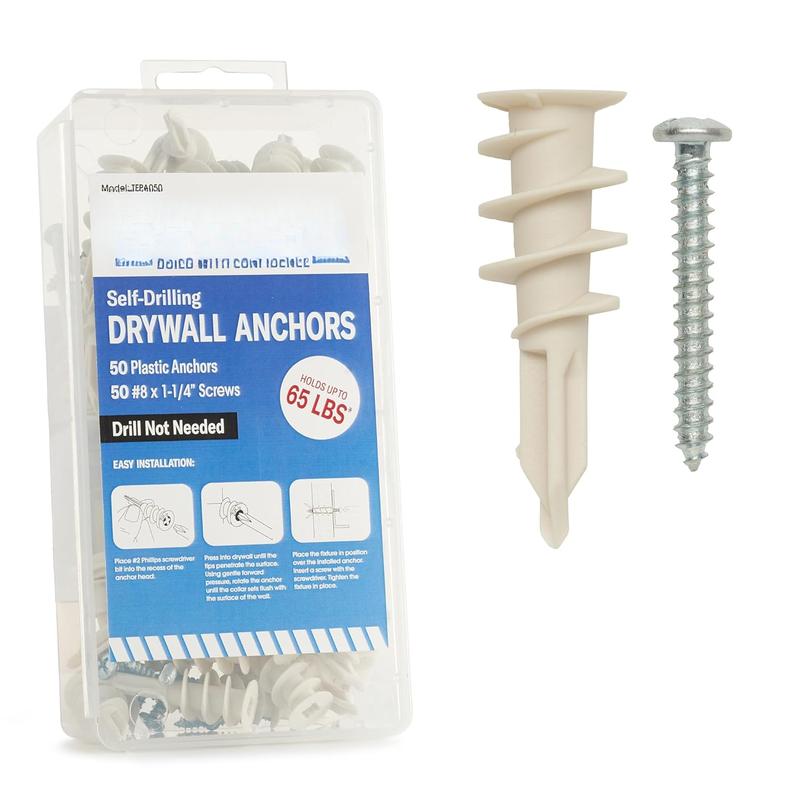Self Drilling Drywall Anchor Kit - Wall Anchors and Screws for - TikTok ...