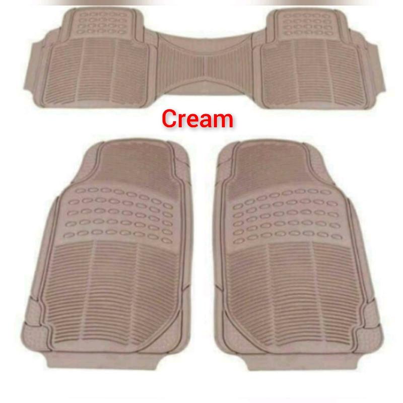 karpet mobil model karet 2 baris universal semua mobil crem - Shop ...