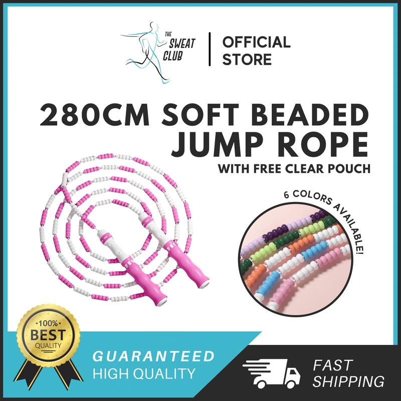 FREE CLEAR POUCH Soft Beaded Jump Rope Soft Beads Jumping Rope - TikTok ...
