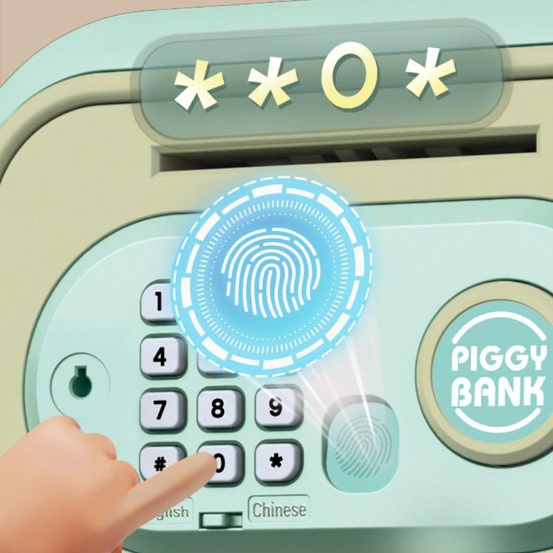 Fingerprint Money Box for Kids: Fun Savings with Music & Bilingual ...