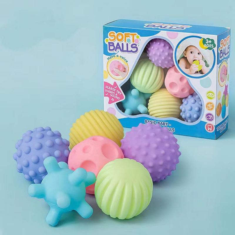 Bola Sensorik Bayi Mainan Buat Bayi Merangkak Mainan Bola Silikon ...
