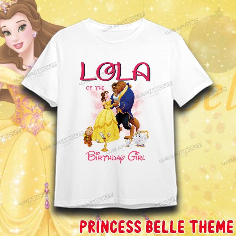 Princess Belle Family shirt I Birthday Shirt Princess Belle Theme ...