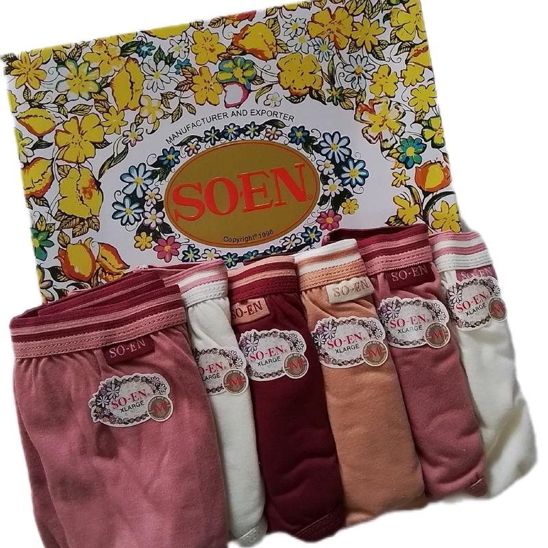 6 PCS SSM SOEN BIKINI BRIEF STYLE PLAIN COTTON PANTY HIGH WAISTED ...