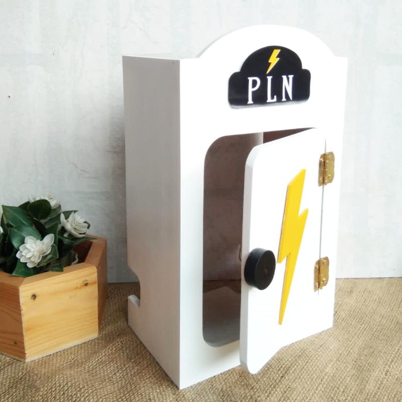 Bok Pelindung meteran estetik desain warna putih PLN dekoras - Shop ...