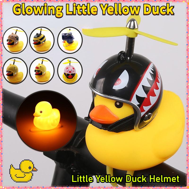 Little Yellow Duck Bike Helmet Decoration with Helmet Light Bicycle ...