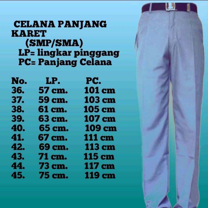 celana panjang sekolah abu2, coklat, hitam,putih jumbo - Shop | Tokopedia