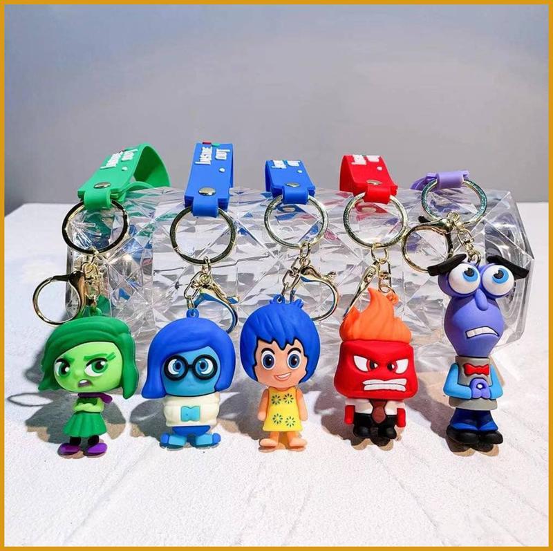 Disney and Pixar Inside Out Keychain - Sadness Fear Anger Disgust ...