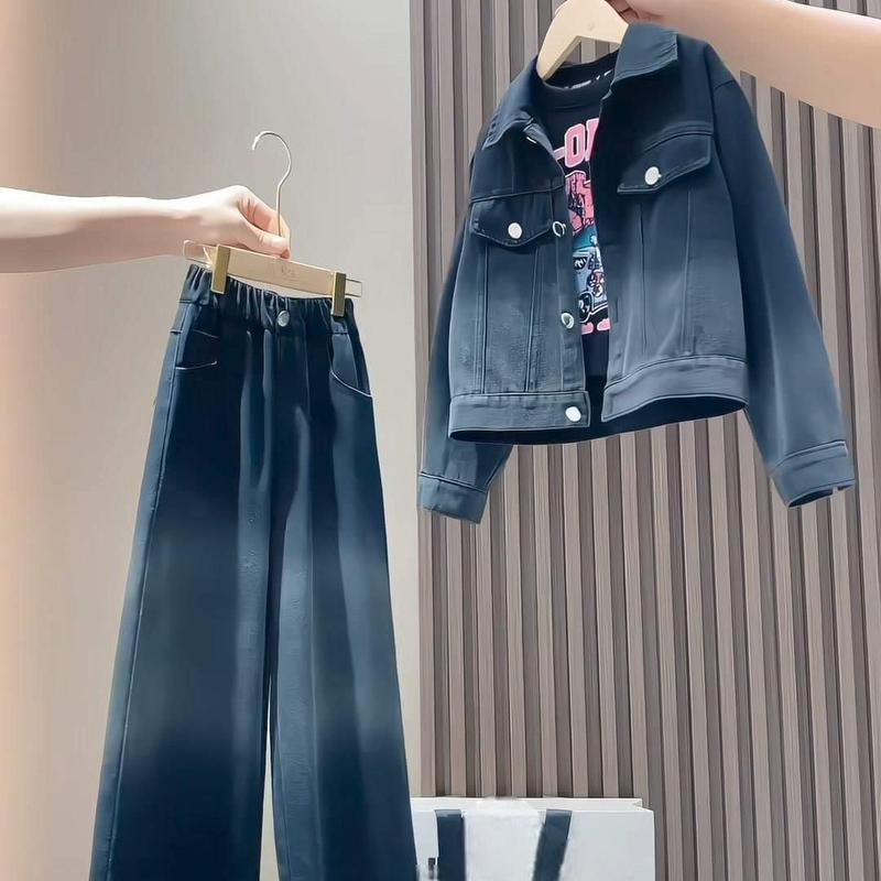 (BD) áo khoác jean và quần jean cho bé. gái từ 5 đến 15 tuổi - TikTok ...