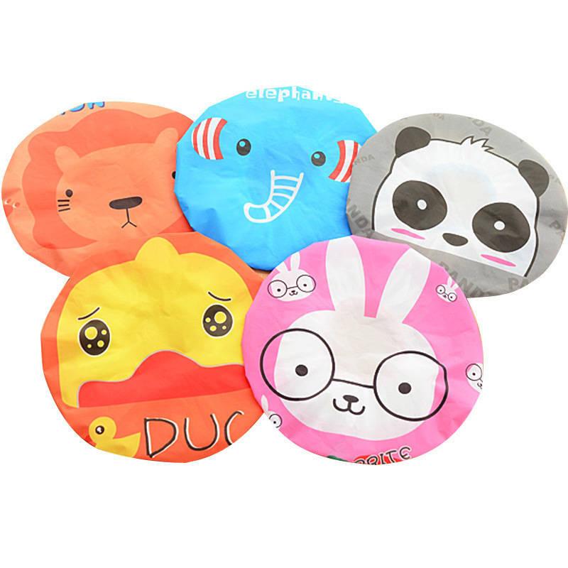 Cute Animal Shower Cap - Waterproof Lace Edged Shower Cap For Bathing ...