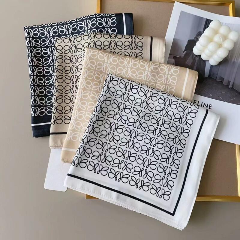 Square Scarf Silk Feel Scarves Printed Musilim Lady Hijab 90x90 cm ...