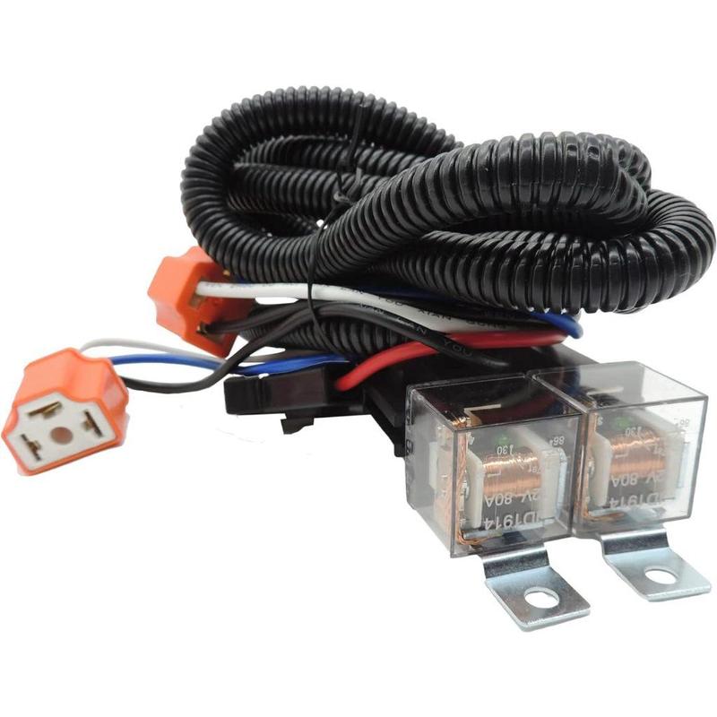 1Set Car H4 Headlamp Wire Kit Headlight Power Cable Set Rela - TikTok ...