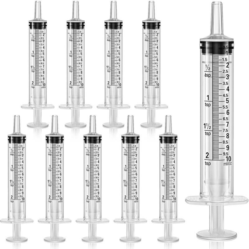 10 Pack Plastic Syringe Liquid Measuring Syringes Without Needle for ...