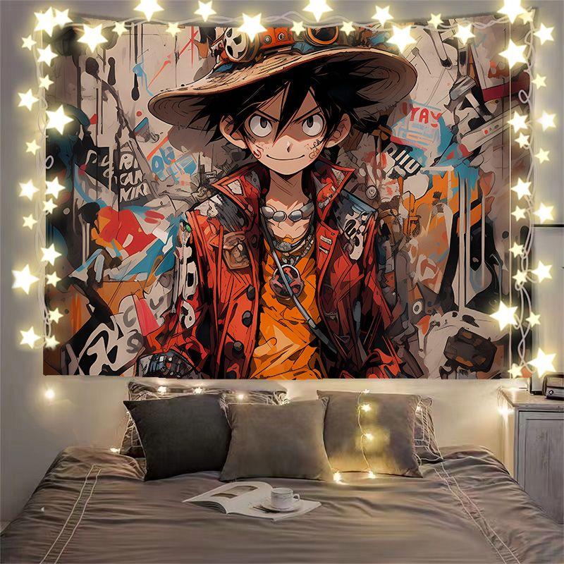 Kain Latar Belakang Anime, Reka Bentuk One Piece Luffy, Hiasan - TikTok ...