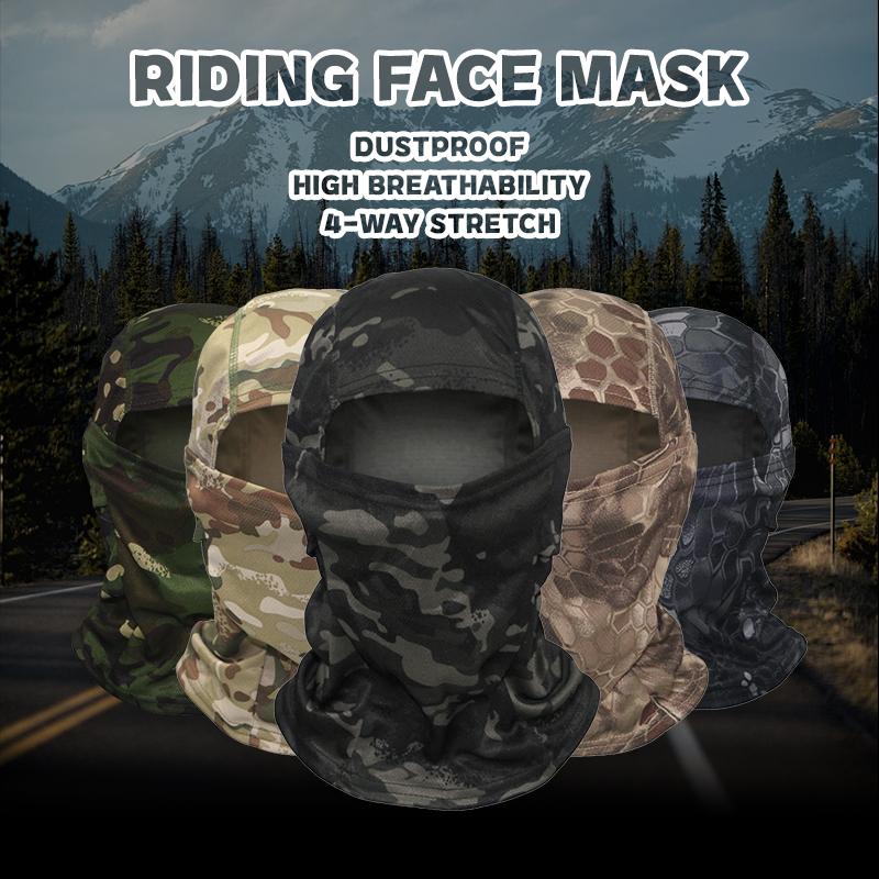 Cycling Balaclava Face Mask Bandana Hood Headwear for Bike Camo ...
