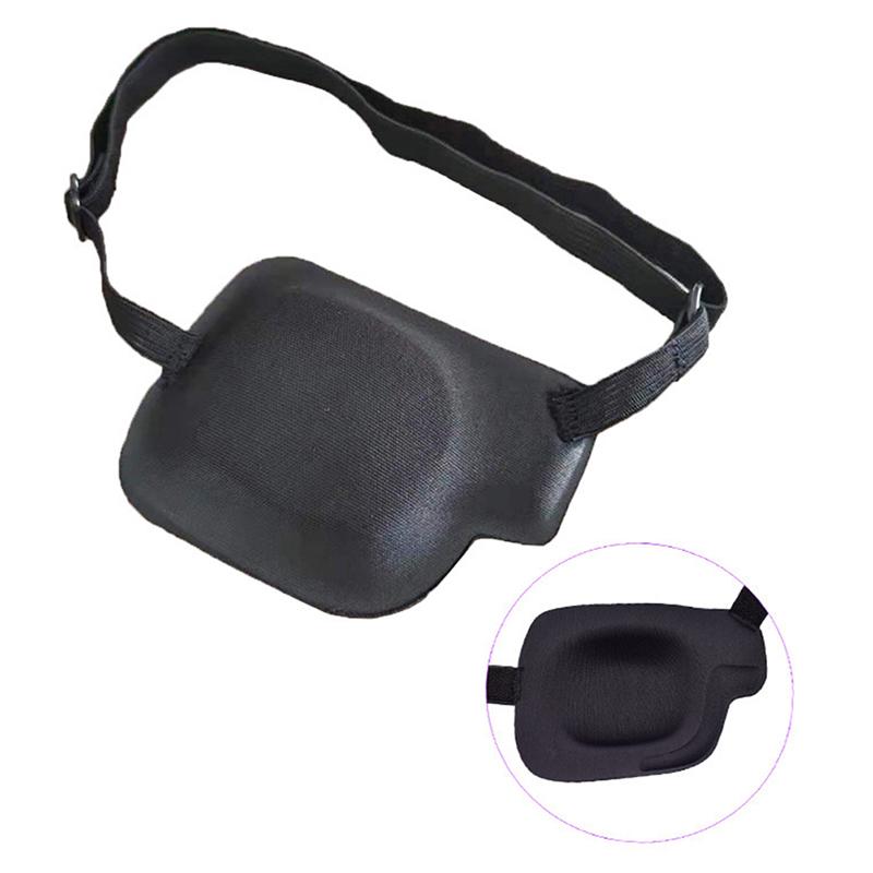 Eye Patch Unisex Black Single Eyepatch Washable Adjustable Blindfold ...
