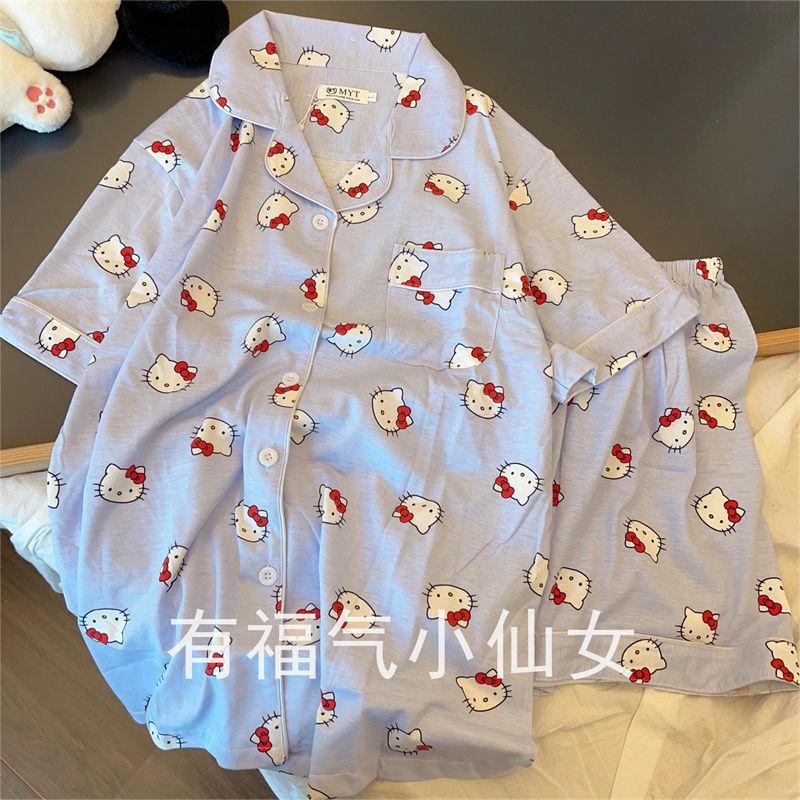 Piyama Hello Kitty, Gaya Comel, Cetakan Penuh, Untuk Wanita, - TikTok ...