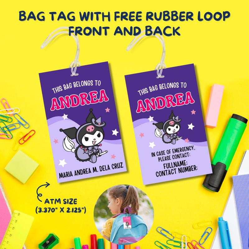 Customized PVC Bag Tags for Boys and Girls ATM size Bag Tag PVC ...