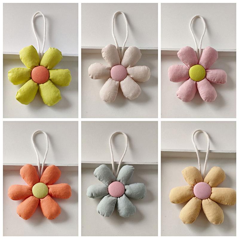 Candy Color Fabric Flower Keychain Cute Floral Shape Keyring - TikTok ...