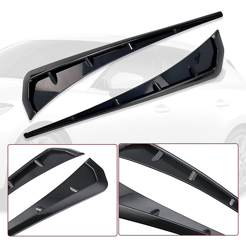 2 PCS Grille Spoiler Decorative Air Flow Black Spoiler Car Fender ...