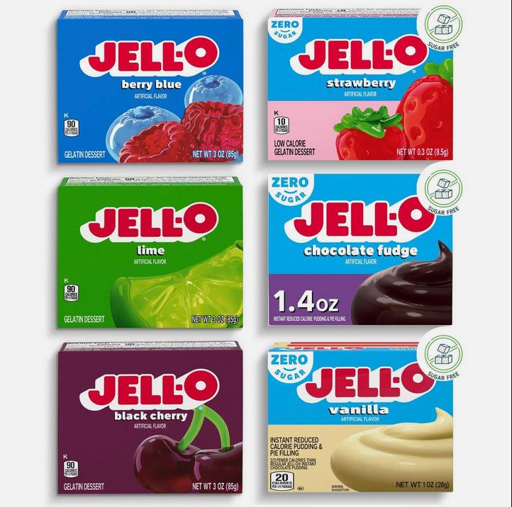 JELL-O Gelatin Mix and Instant Sugar Free Pudding & Pie Filling ...