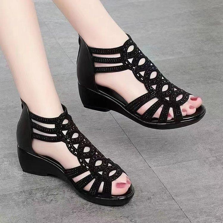 Sandal Roman, Kulit Lembut, Kasut Ibu, Pakaian Luar Fesyen, Tapak ...