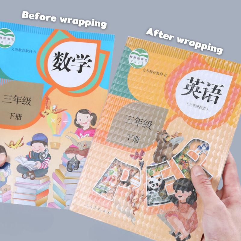 S/M/L Waterproof Book Wrapper Transparent Self-Adhesive Book Protective ...