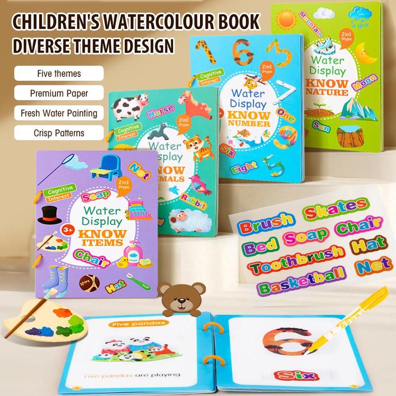 Kids Magic Water Painting Reusable Busy Coloring Doodle Wate - TikTok ...