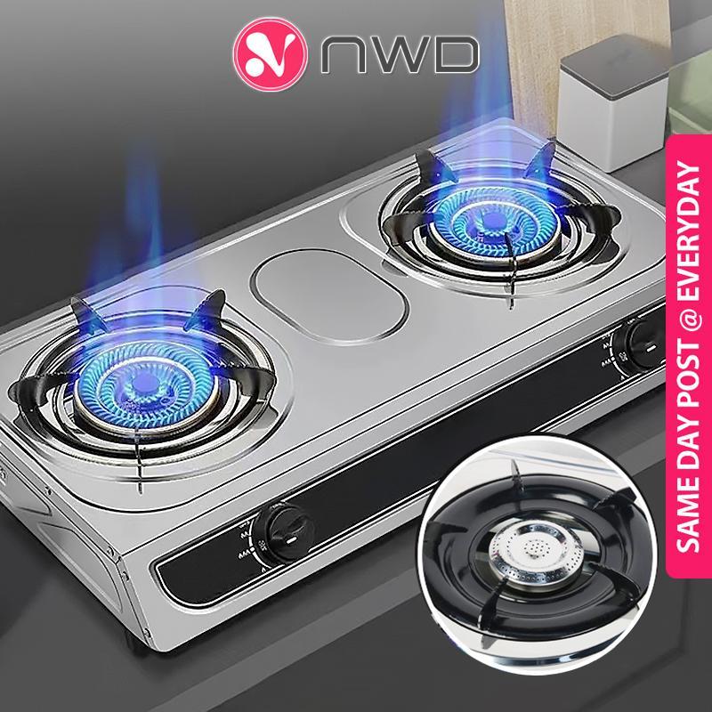 ( FLAME MASTER ) Double Burner Dual Gas Stove Cooktop Stainless ...