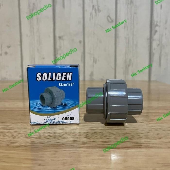 Watermur PVC SOLIGEN 1/2" Water mur pompa plastik polos unio - Shop ...