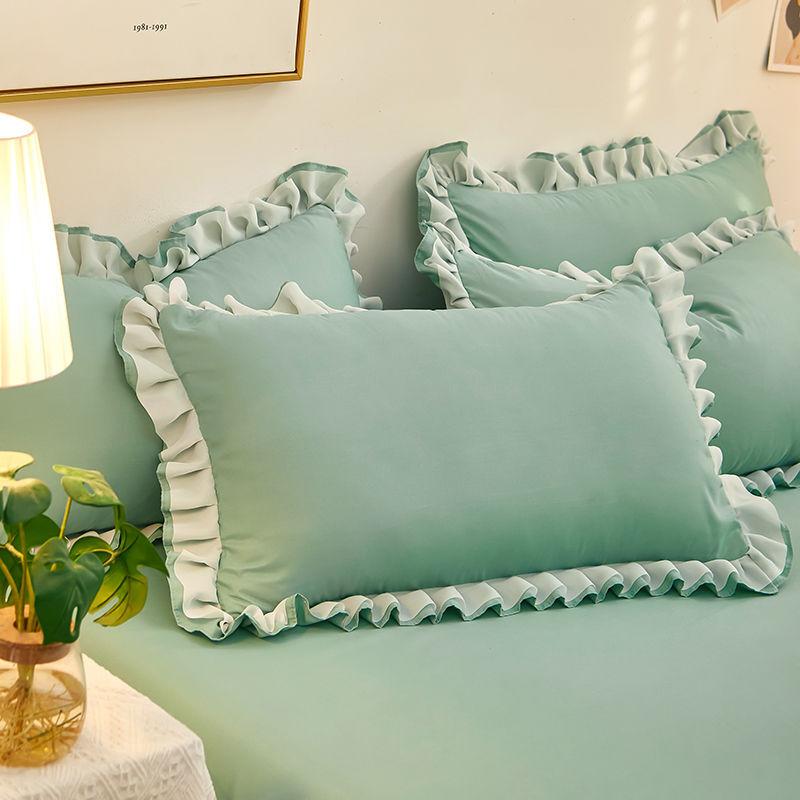 Ruffled Pillowcase Stringy Selvedge Edge Ruffled Pillow Case - TikTok ...